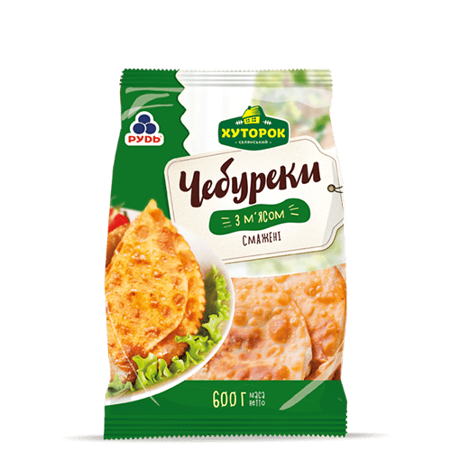 Meat Chebureki Frozen ready-to-cook food from ТМ «Rud»