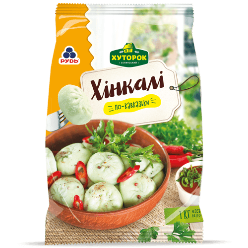 CAUCASIAN-STYLE HINKALI Frozen ready-to-cook food from ТМ «Rud»